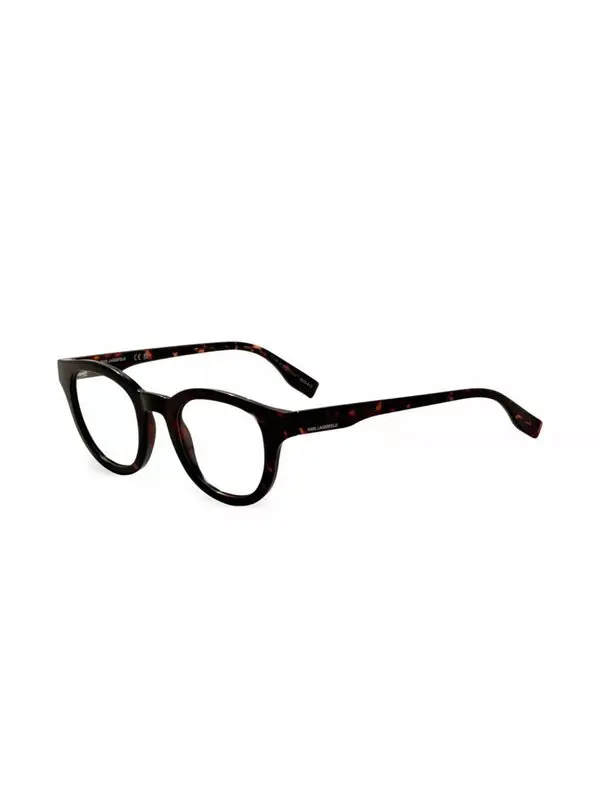 Karl Lagerfeld Tortoiseshell-effect Round-frame Glasses