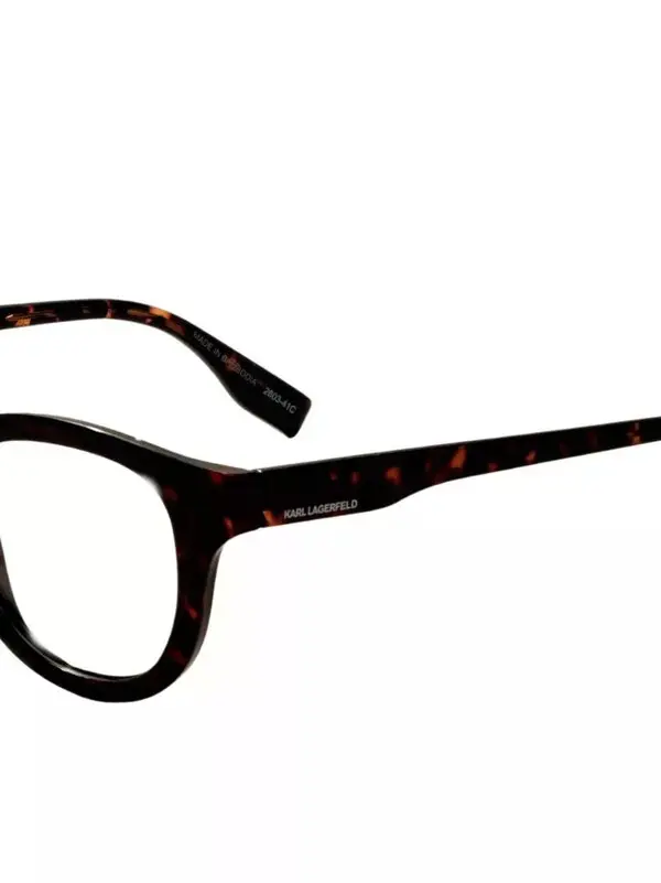 Karl Lagerfeld Tortoiseshell-effect Round-frame Glasses