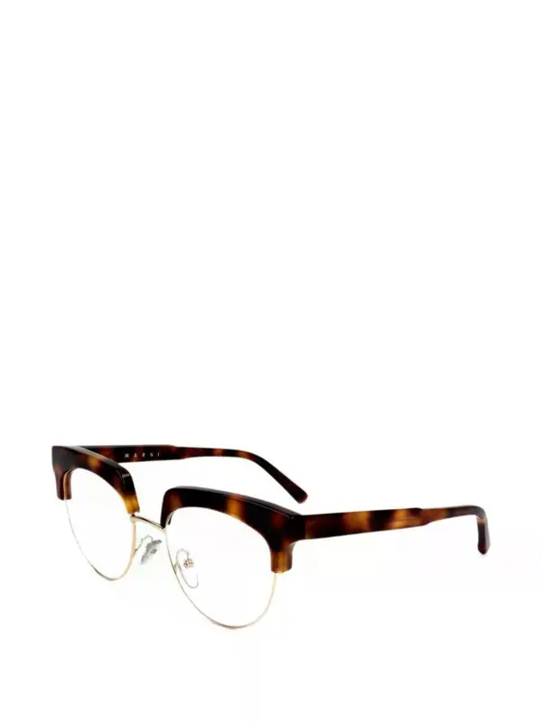 Marni Tortoiseshell-effect Browline Glasses