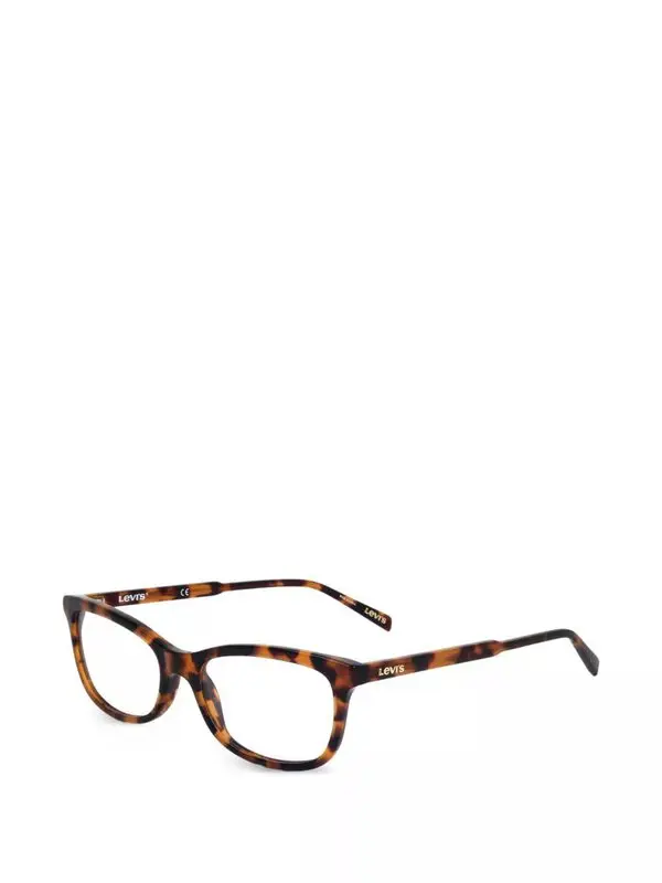 LEVI'S Tortoiseshell-effect Square-frame Glasses