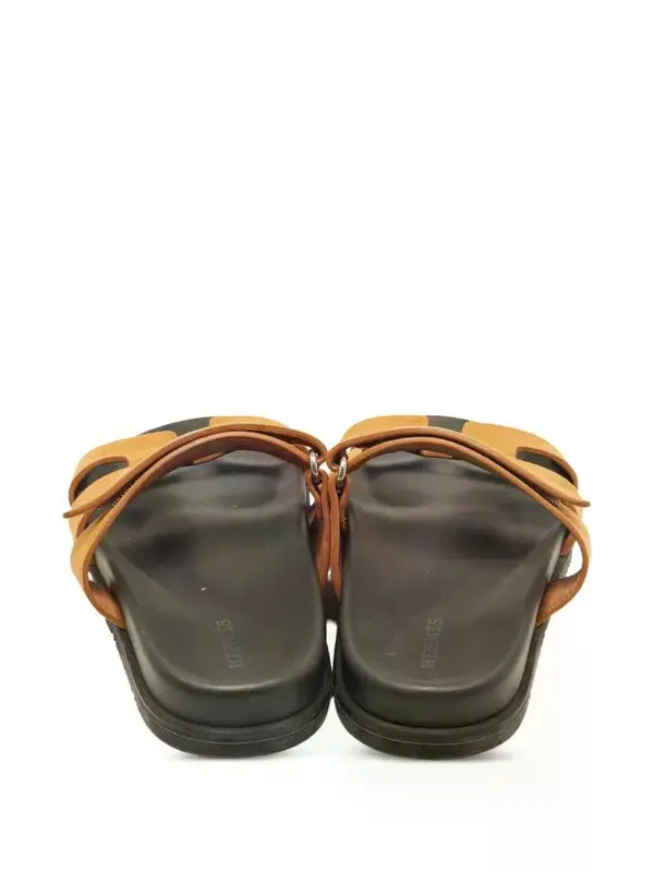 Hermès Chypre H-strap Sandals - Brown