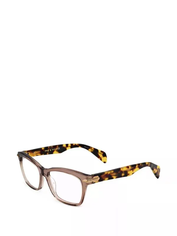 Rag & Bone Tortoiseshell-effect Rectangle-frame Glasses