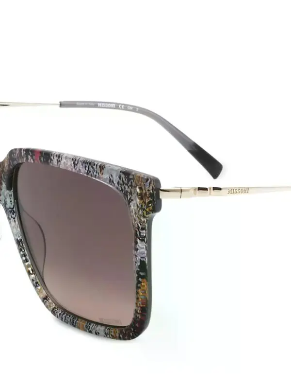 Missoni Patterned Square-frame Sunglasses