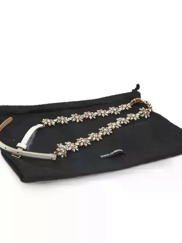 Dolce & Gabbana Embellished Crystal Belt - Gold