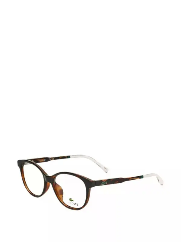 Lacoste Tortoiseshell-effect Round-frame Glasses