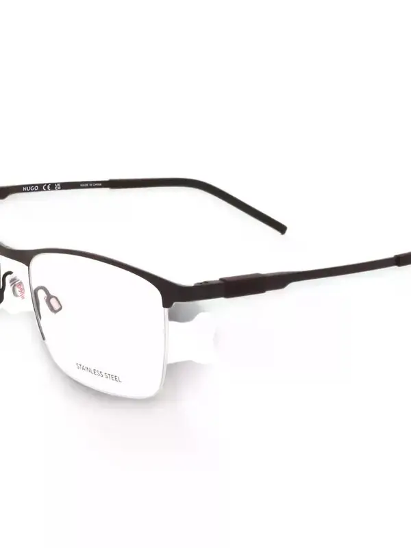 BOSS Matte-finish Rectangle-frame Glasses