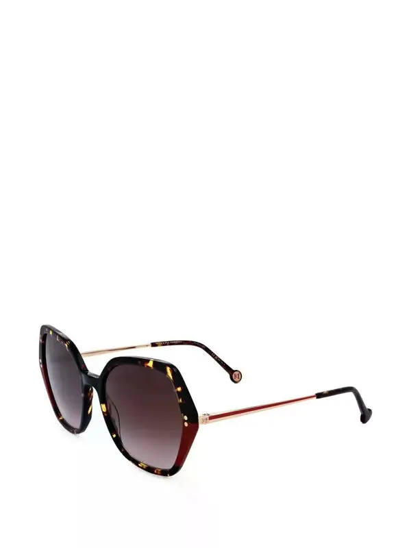 Carolina Herrera Geometric Frame Sunglasses - Brown