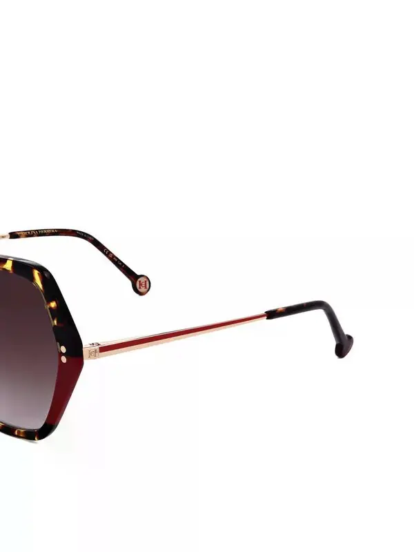 Carolina Herrera Geometric Frame Sunglasses