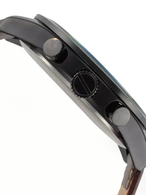 KENNETH COLE Chronograph Leather Strap 48mm Watch