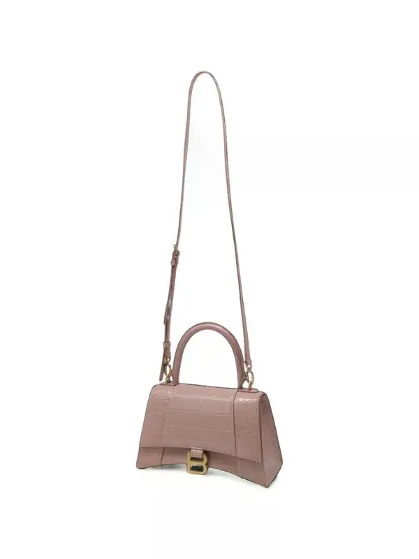 Balenciaga Hourglass Croc-embossed Handbag