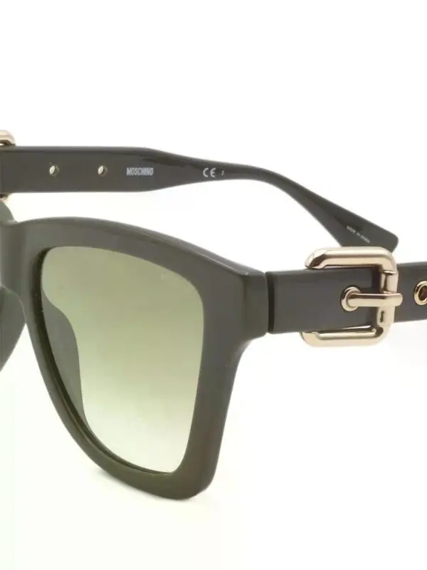 Moschino Buckle-detail Square-frame Sunglasses