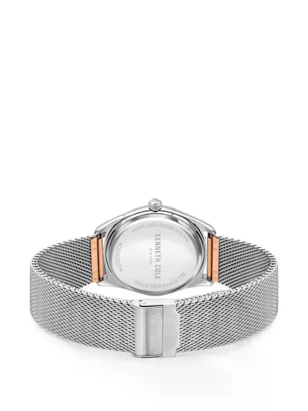 KENNETH COLE Diamond Fluted Bezel 41mm Watch