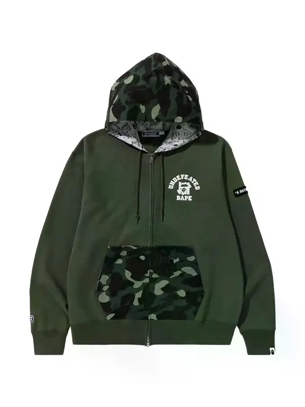 A BATHING APE X Undefeated Camouflage Zip-up Hoodie