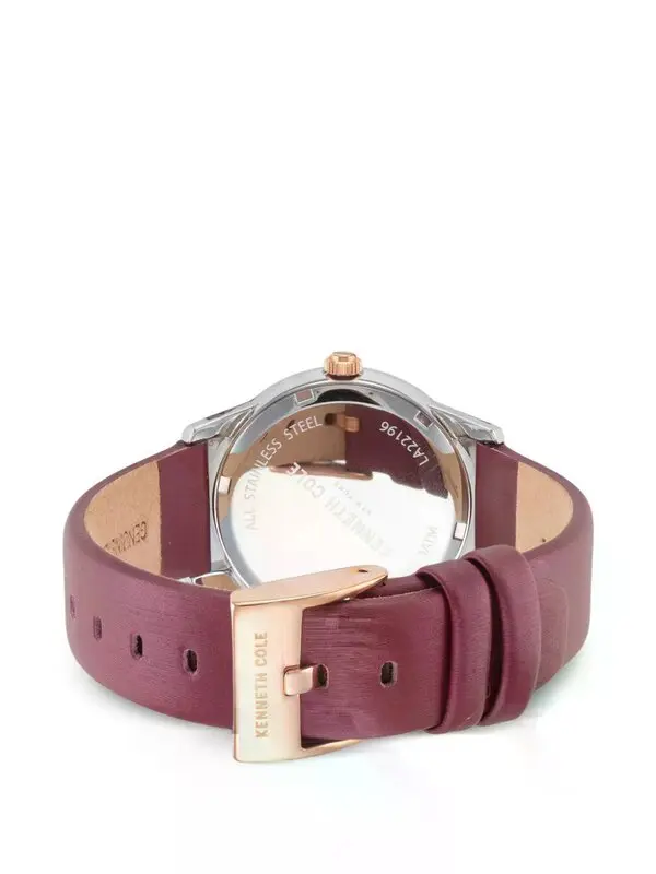 KENNETH COLE Crystal-embellished Bezel 36mm Watch