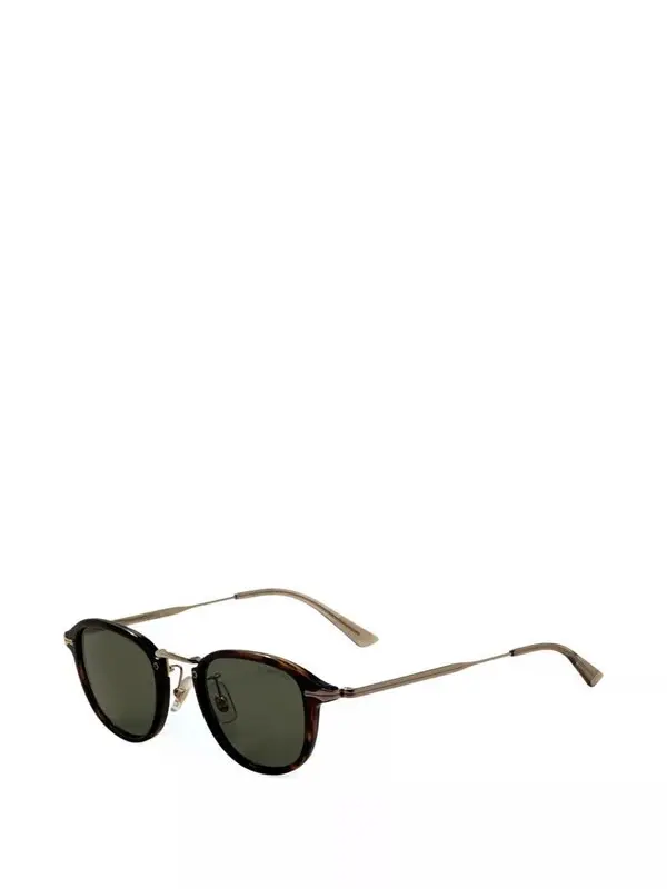 Montblanc Havana Tortoiseshell-effect Round-frame Sunglasses