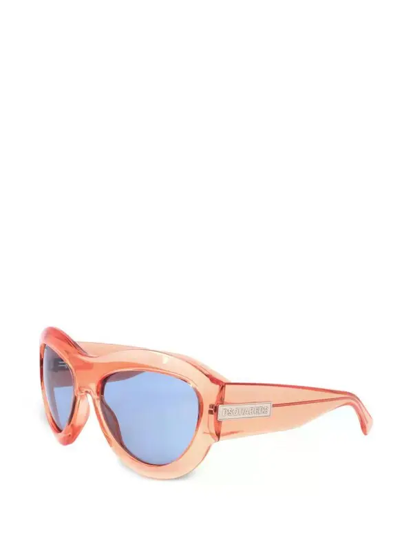 Dsquared2 Logo Plaque Cat Eye Sunglasses - Orange