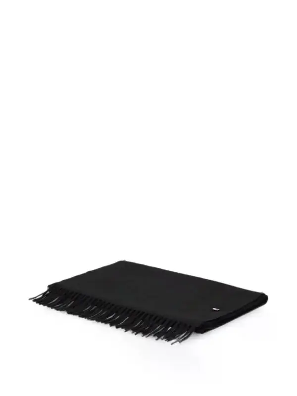Tommy Hilfiger Logo-plaque Fringed Scarf