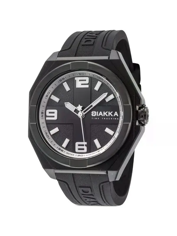 DIAKKA The Vice Iii 39mm Watch With Dial And Rubber Strap - Black