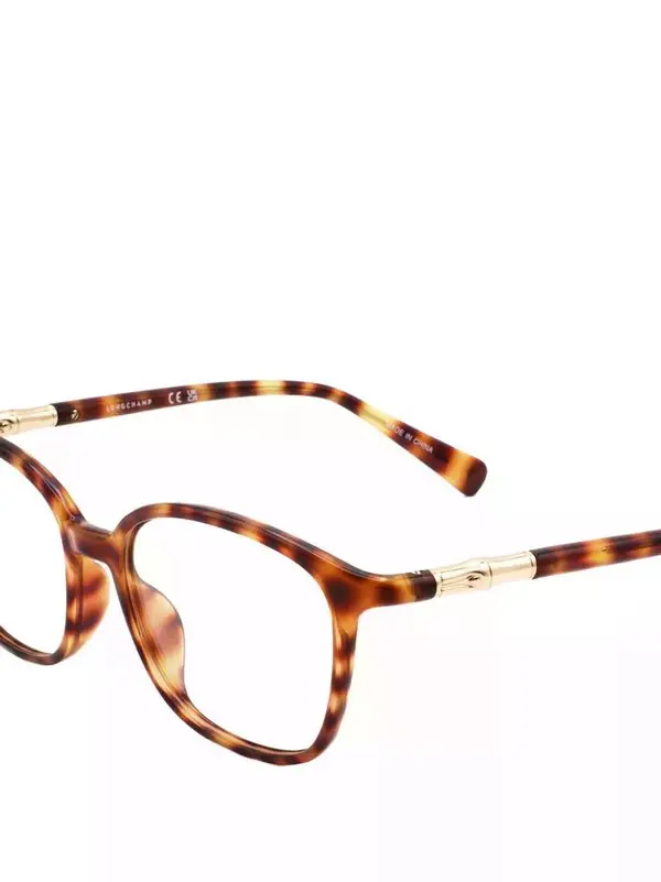 Longchamp Tortoiseshell-effect Geometric Eyeglasses