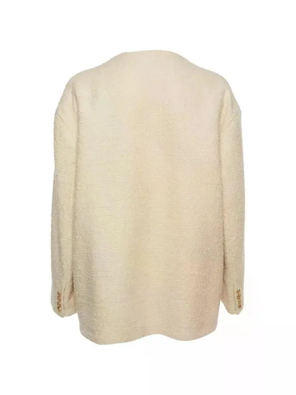Celine Textured Tweed Button-front Jacket