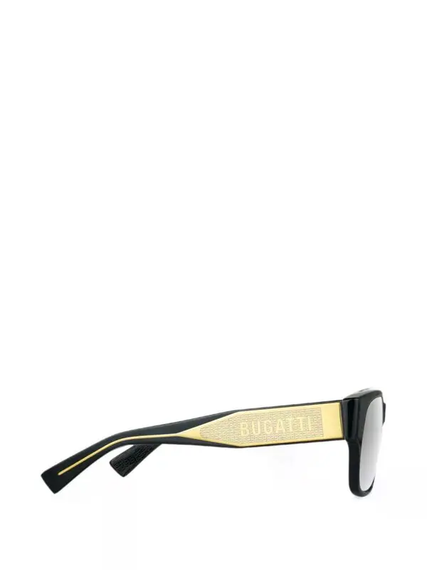 BUGATTI Logo-engraved Rectangle-frame Glasses