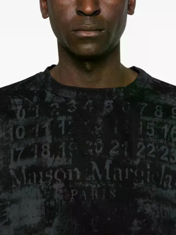 MAISON MARGIELA Logo-print Crew-neck Sweatshirt