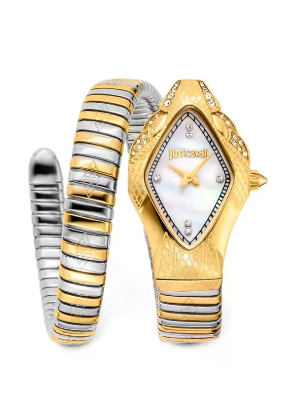 Just Cavalli Ferocious Snake 22mm Watch - White
