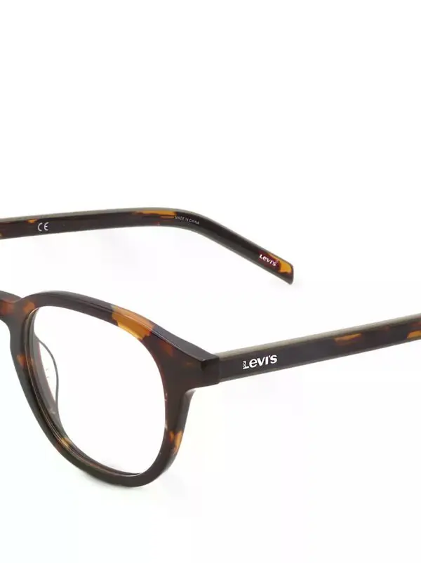 LEVI'S Tortoiseshell-effect Round-frame Glasses
