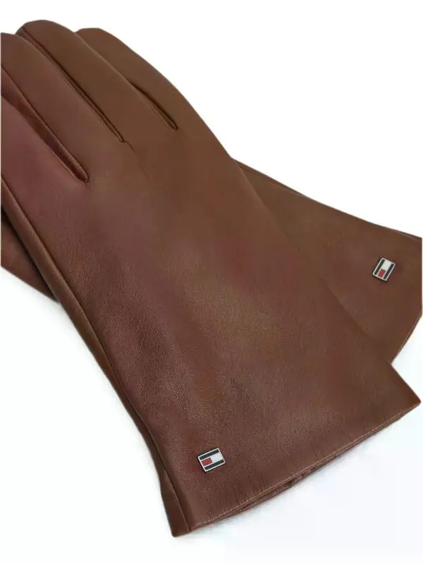 Tommy Hilfiger Logo-plaque Leather Gloves