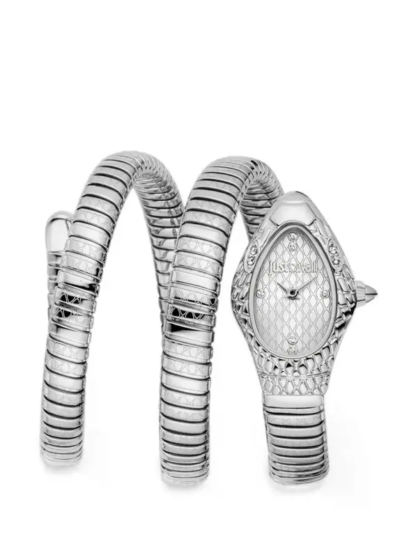 Just Cavalli Snake 20mm Watch - Silver