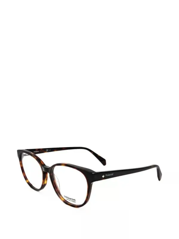 POLAROID Tortoiseshell-effect Round-frame Glasses