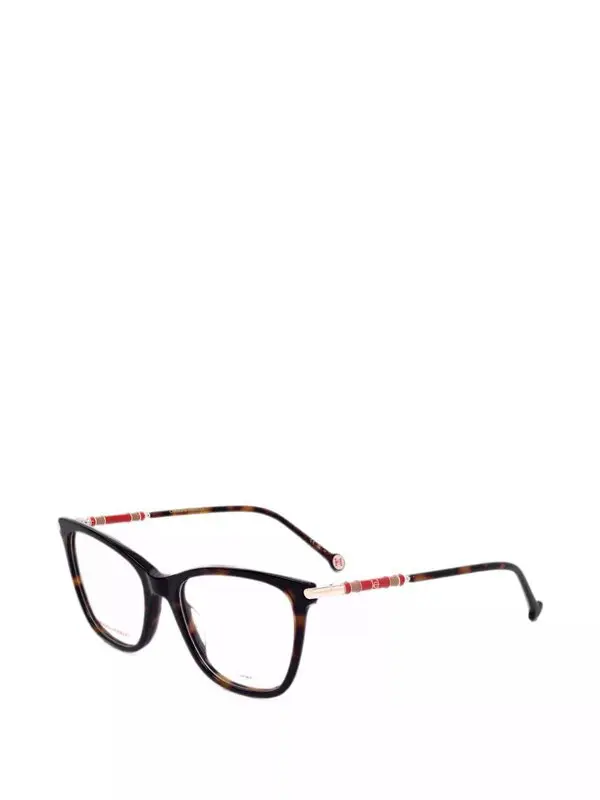 Carolina Herrera Tortoiseshell-effect Cat-eye Frame Glasses
