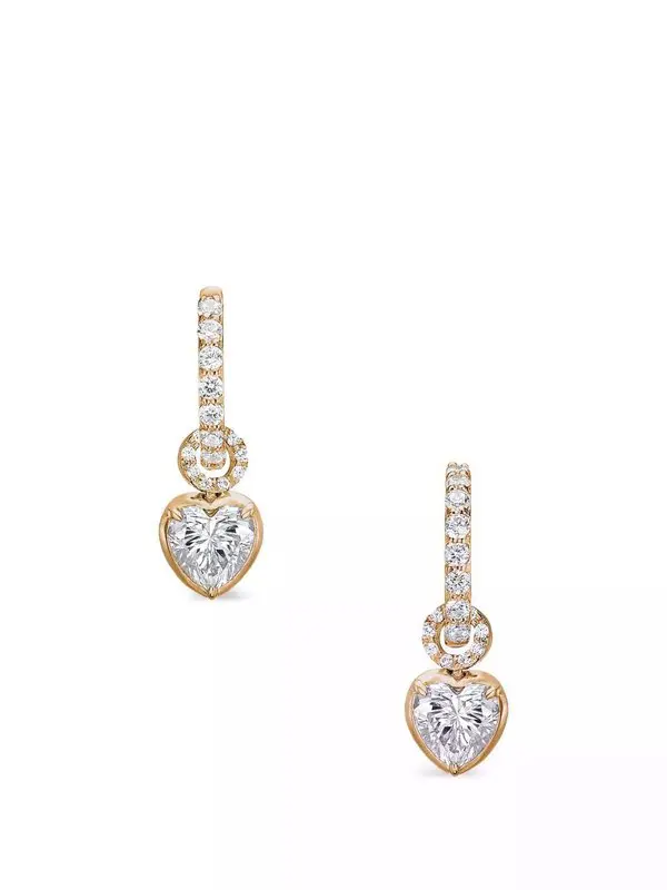 ANABELA CHAN Petite Heart Lab-grown Diamond Earrings