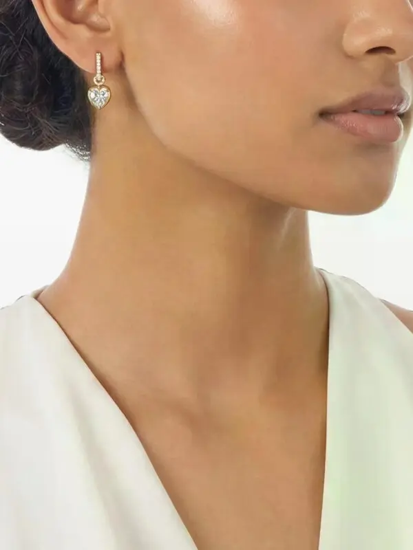 ANABELA CHAN Petite Heart Lab-grown Diamond Earrings