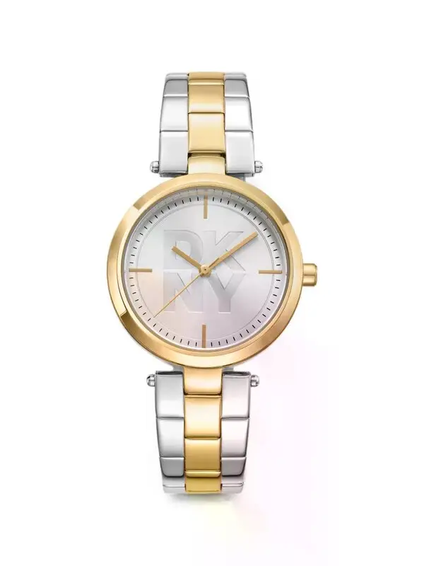 Dkny Logo-embossed 32mm Watch - Silver