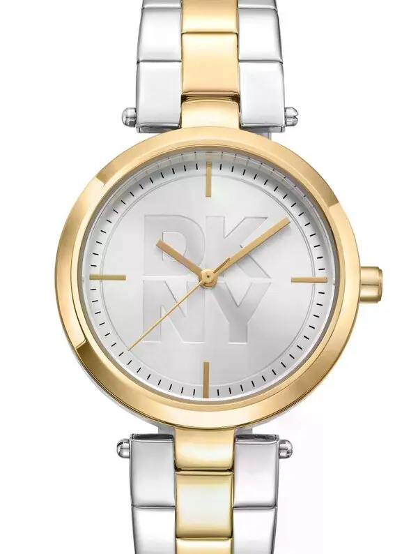 Dkny Two-tone Logo-embossed Watch