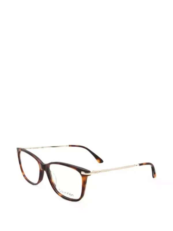 Calvin Klein Tortoiseshell-effect Square-frame Glasses