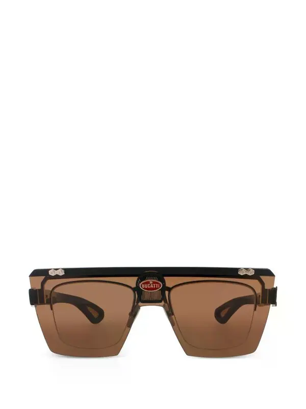 BUGATTI Flip-up Geometric-frame Sunglasses