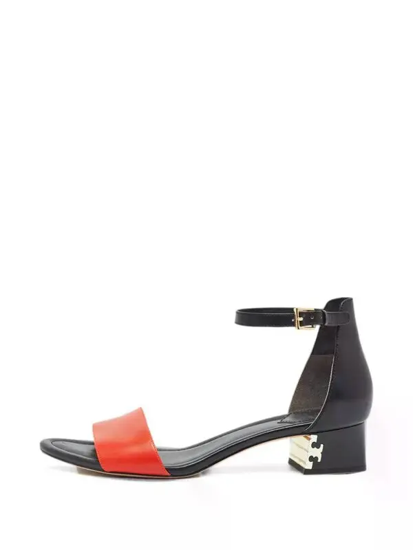 Carolina Herrera Leather Ankle-strap Block-heel Sandals