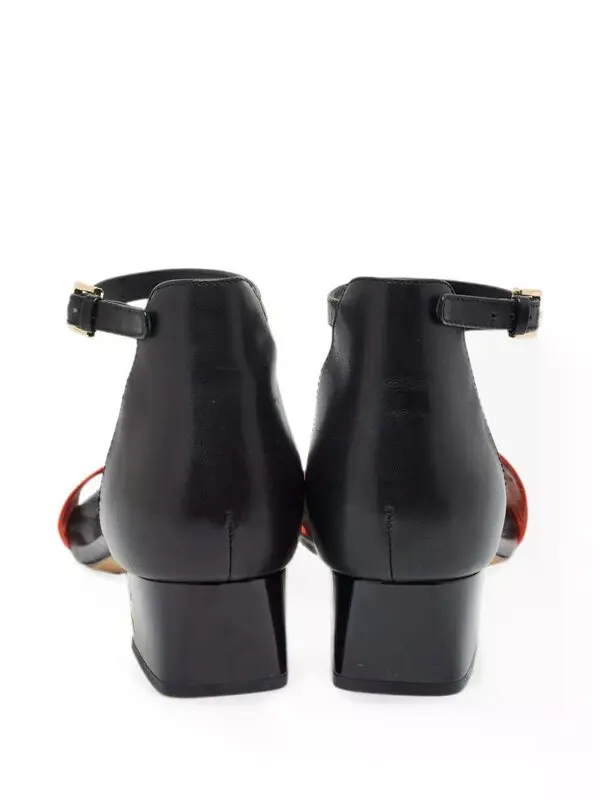 Carolina Herrera Leather Ankle-strap Block-heel Sandals