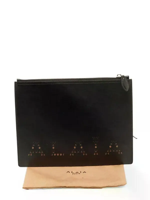 Alaïa Laser-cut Leather Clutch Bag