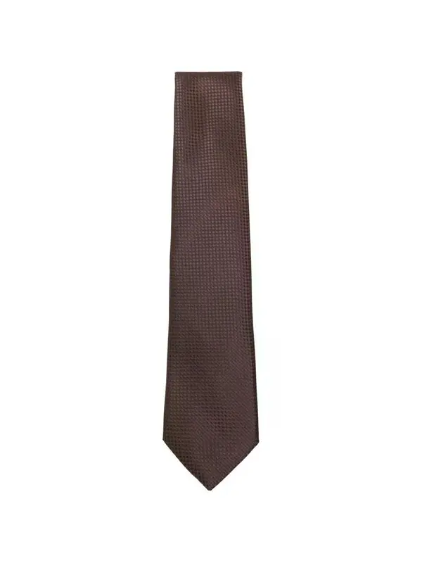 SAPIO Check Pattern Neck Tie - Brown