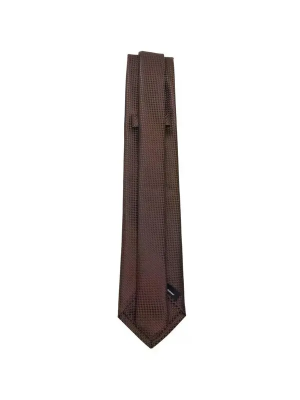 SAPIO Check Pattern Neck Tie - Brown