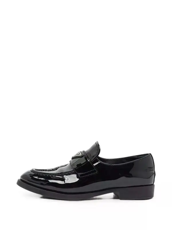 Prada Triangle Patent Leather Loafers