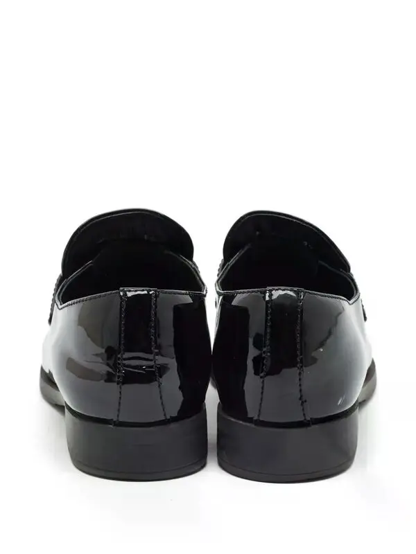 Prada Patent Leather Triangle Logo Loafers