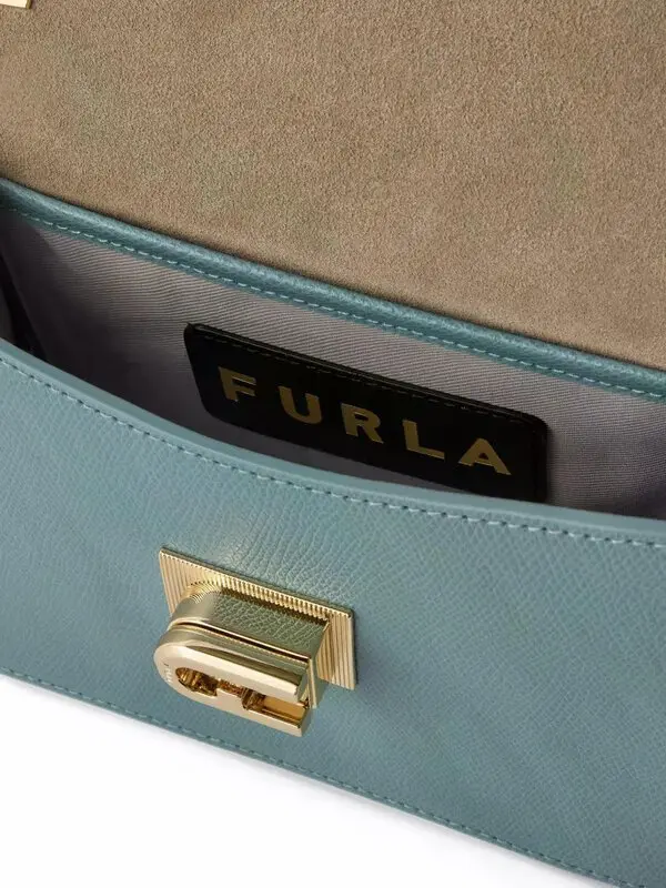 Furla 1927 Grained-leather Mini Bag - Blue