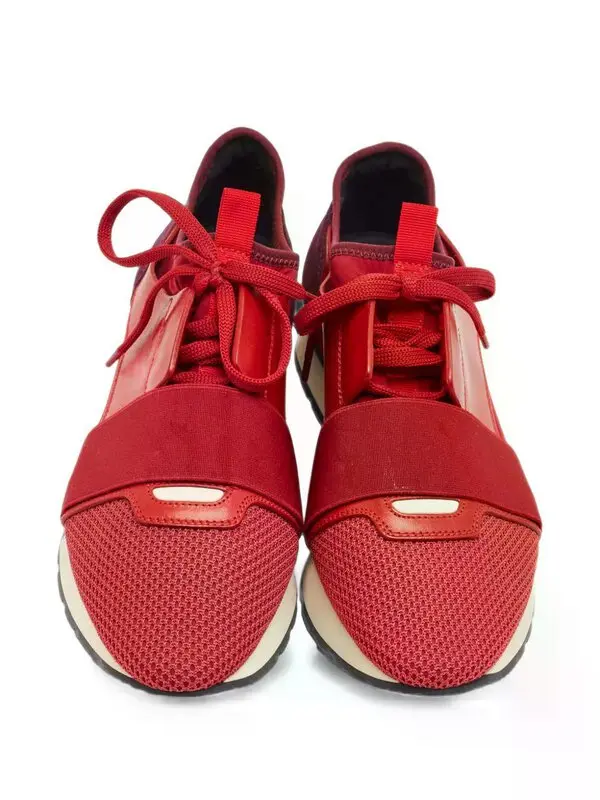 Balenciaga Race Runner Mesh Sneakers - Red