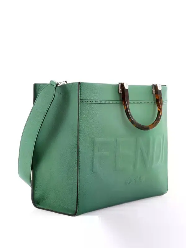 Fendi Sunshine Shopper Leather Medium Tote Bag