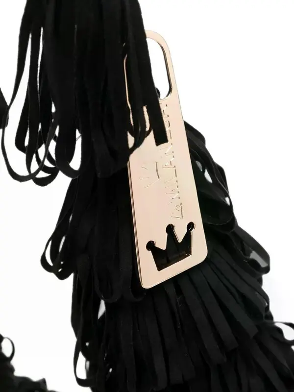 LA MILANESA Fringe-trimmed Clutch Bag