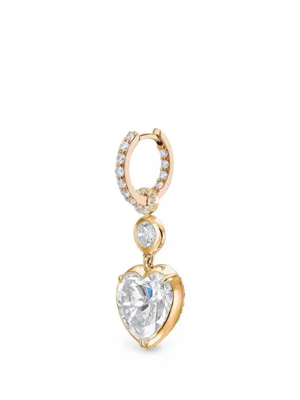 ANABELA CHAN Large Heart Diamond Hoop Earrings